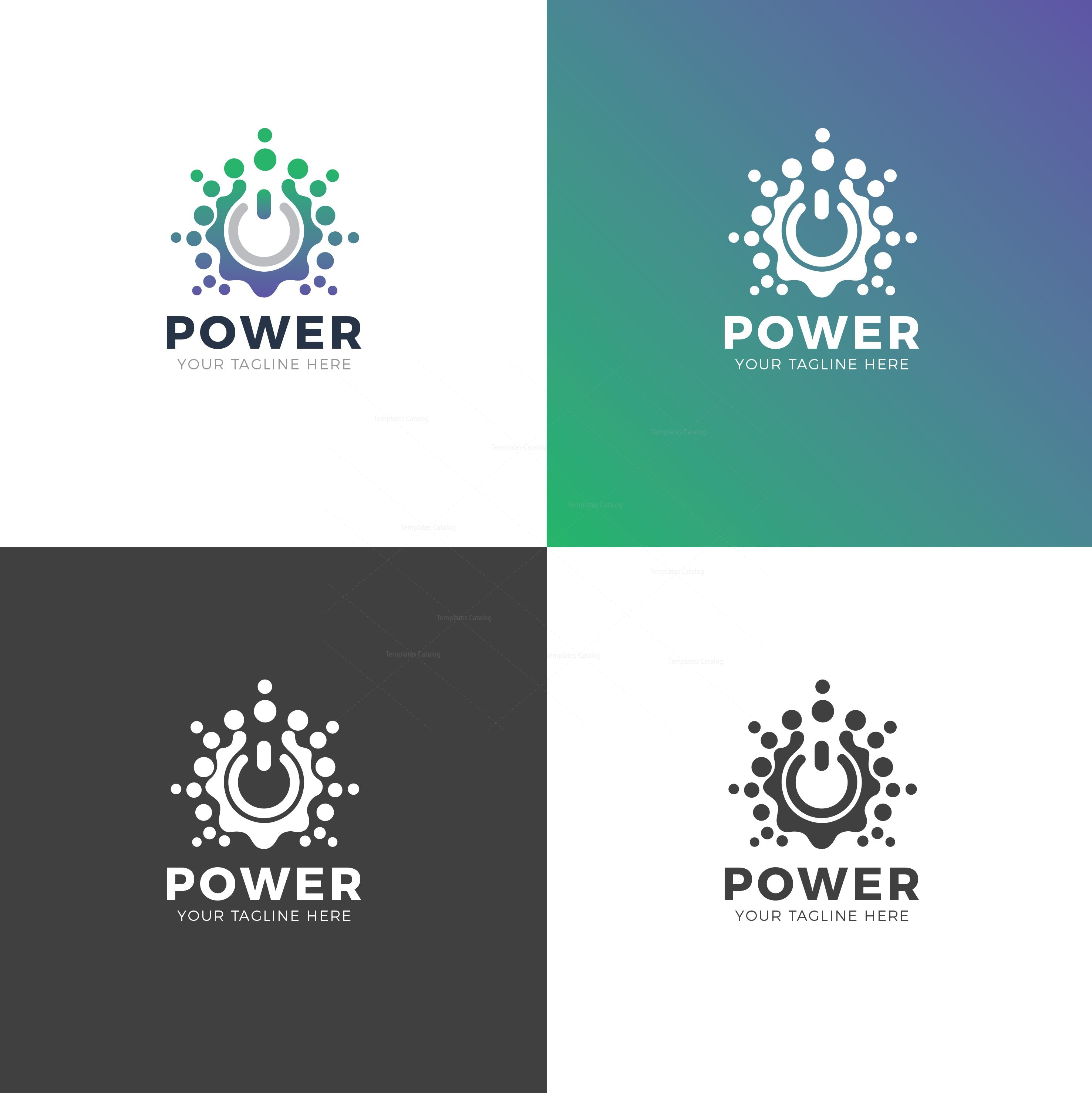 Power Professional Logo Design Template - Graphic Templates