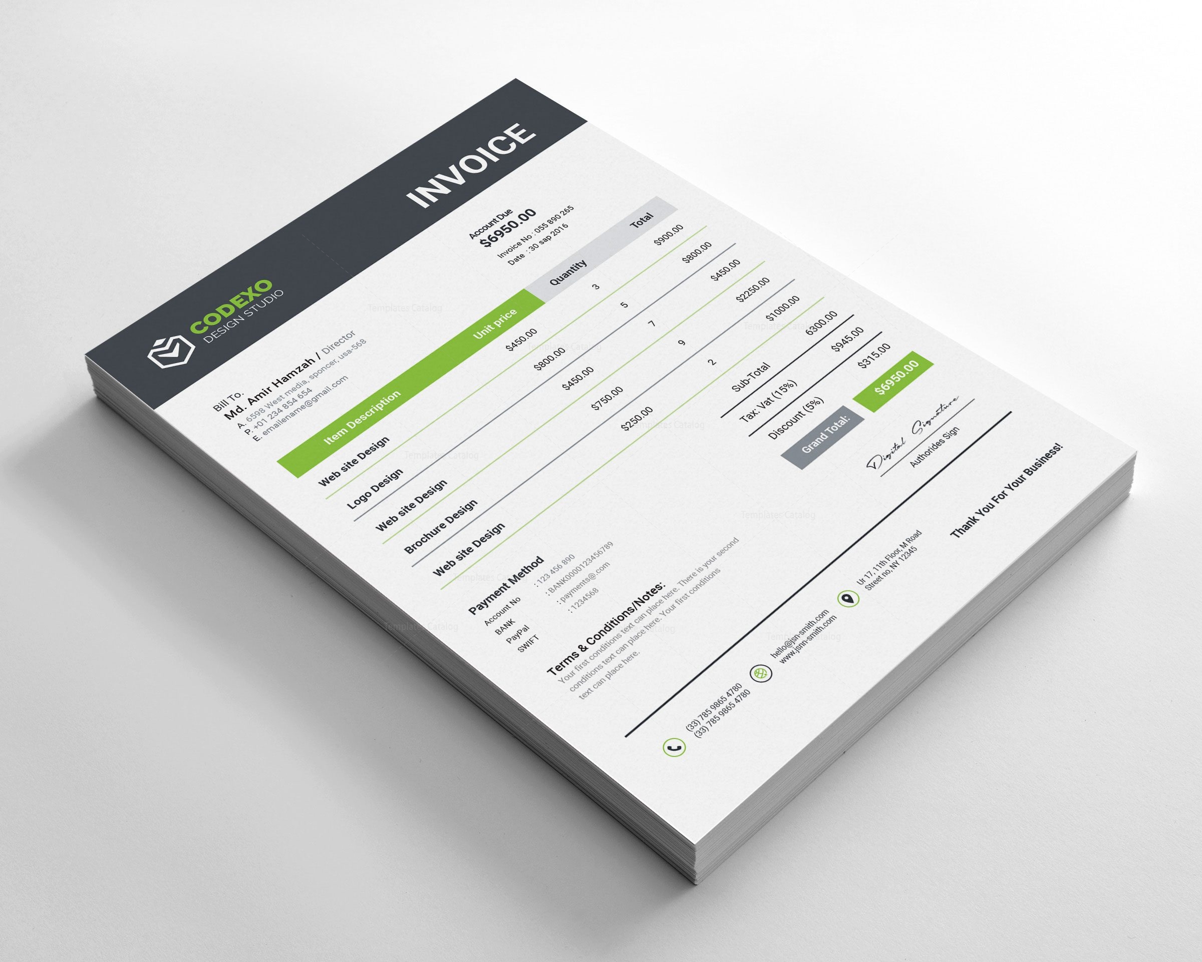 Premium Business Invoice Design - Graphic Templates