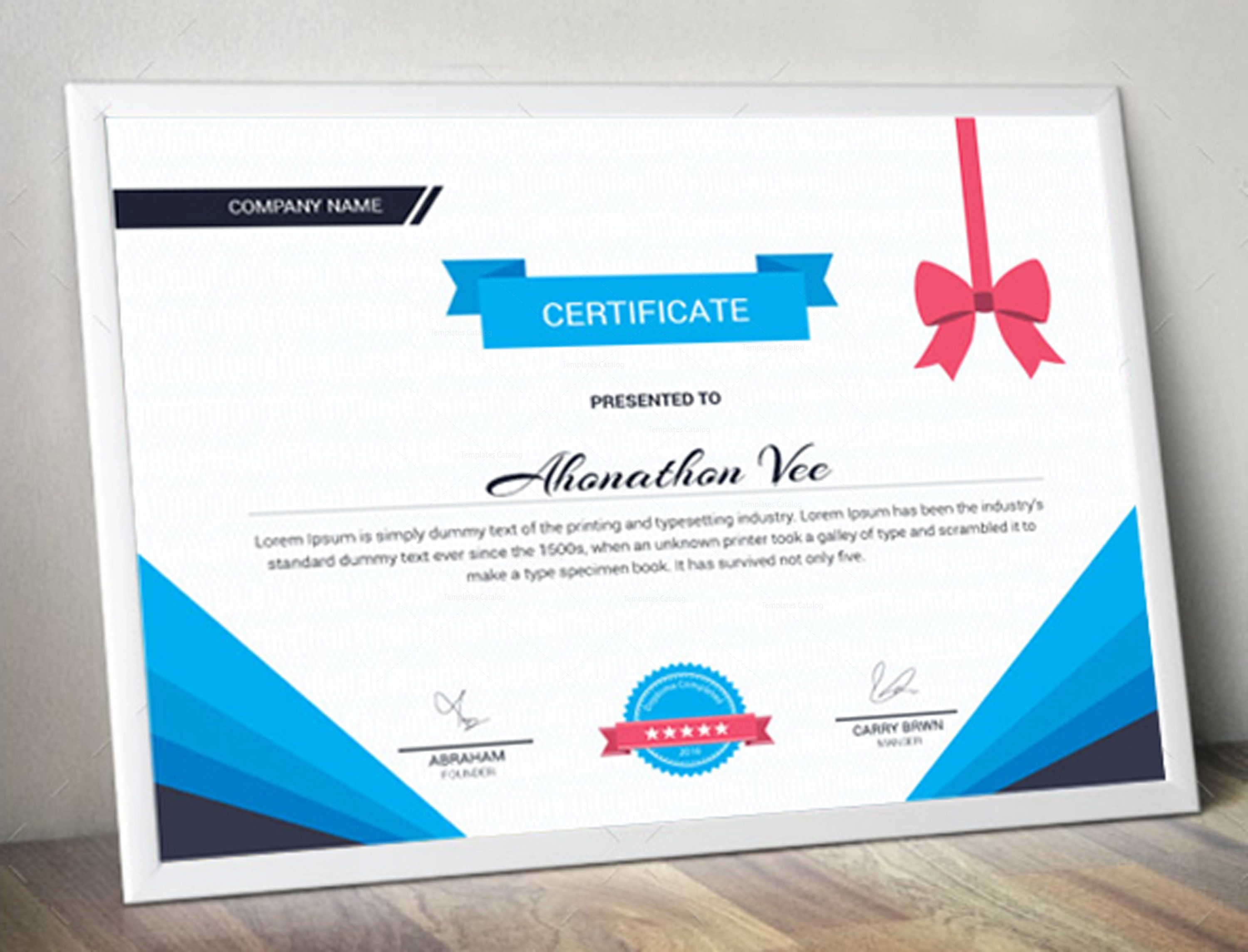 Premium Certificate Design Template - Graphic Templates