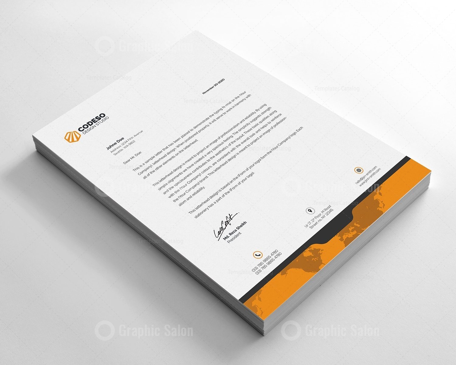Premium Letterhead Template - Graphic Templates