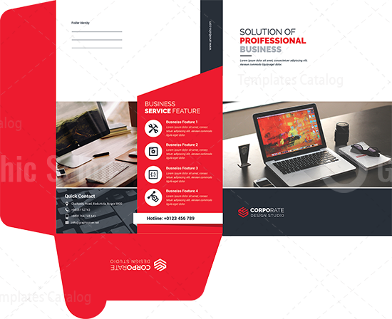 Presentation Folder Template with Classic Design - Graphic Templates