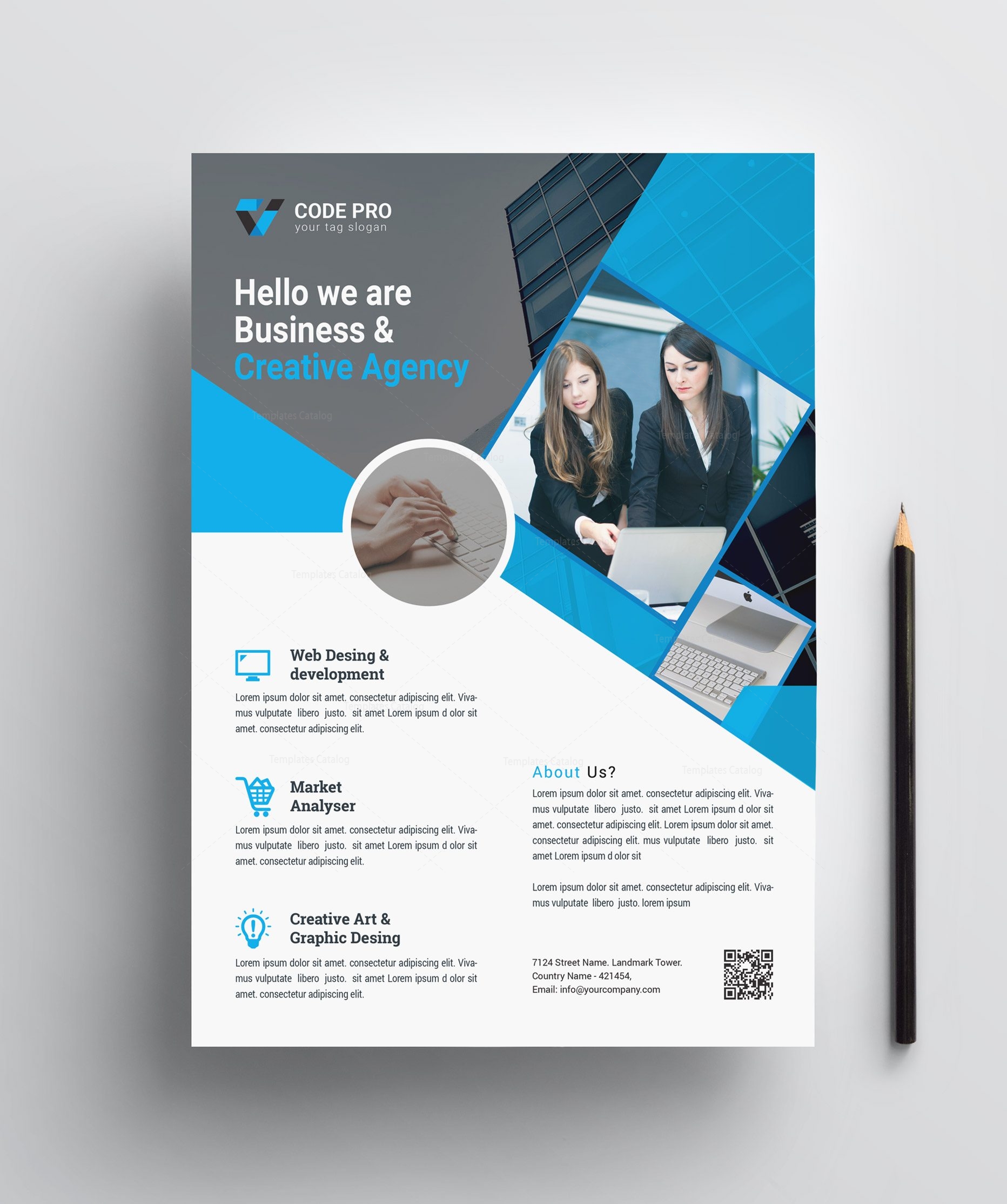 Print Creative Flyer Design - Graphic Templates