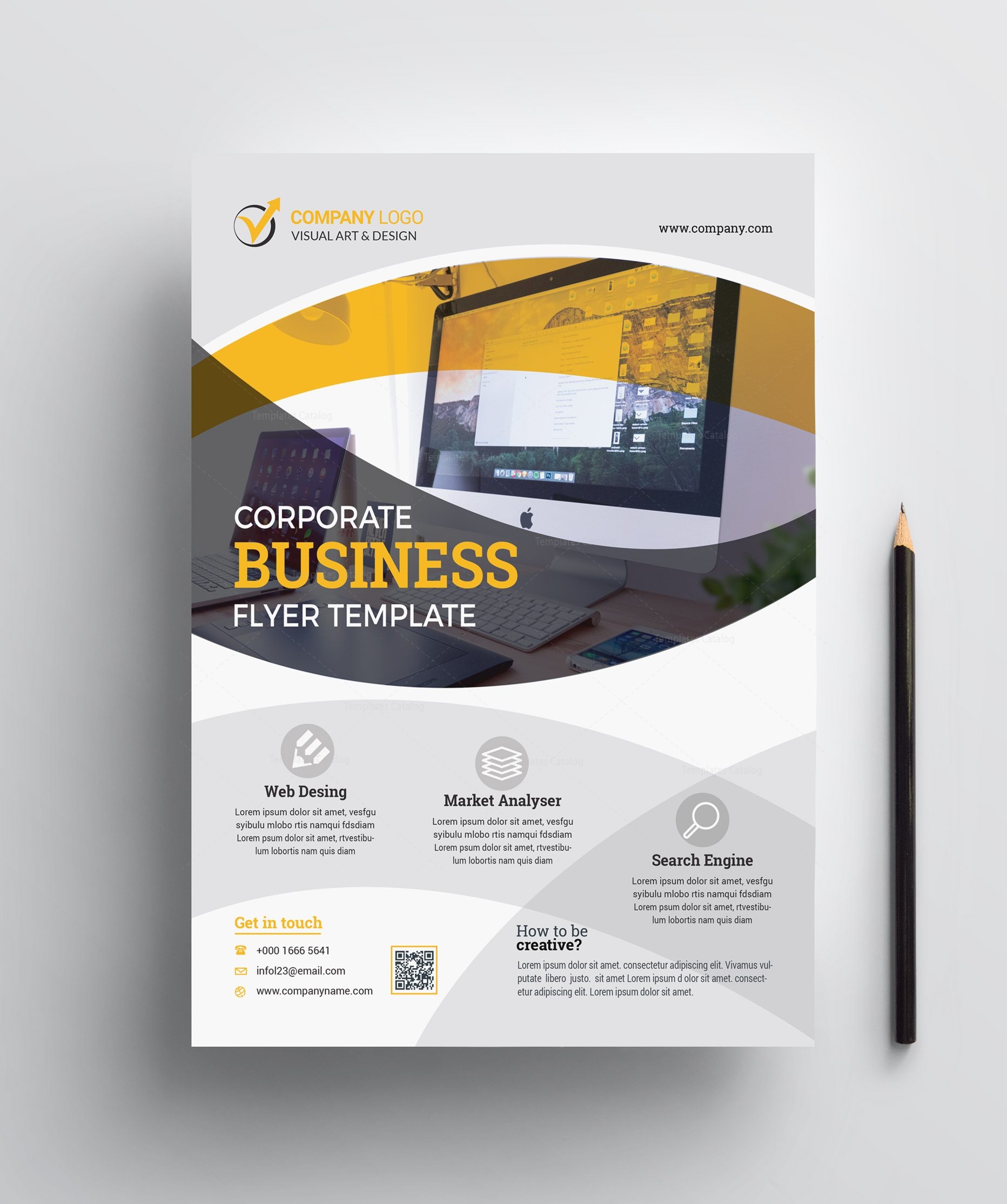 Print Ready Computer Flyer Design - Graphic Templates