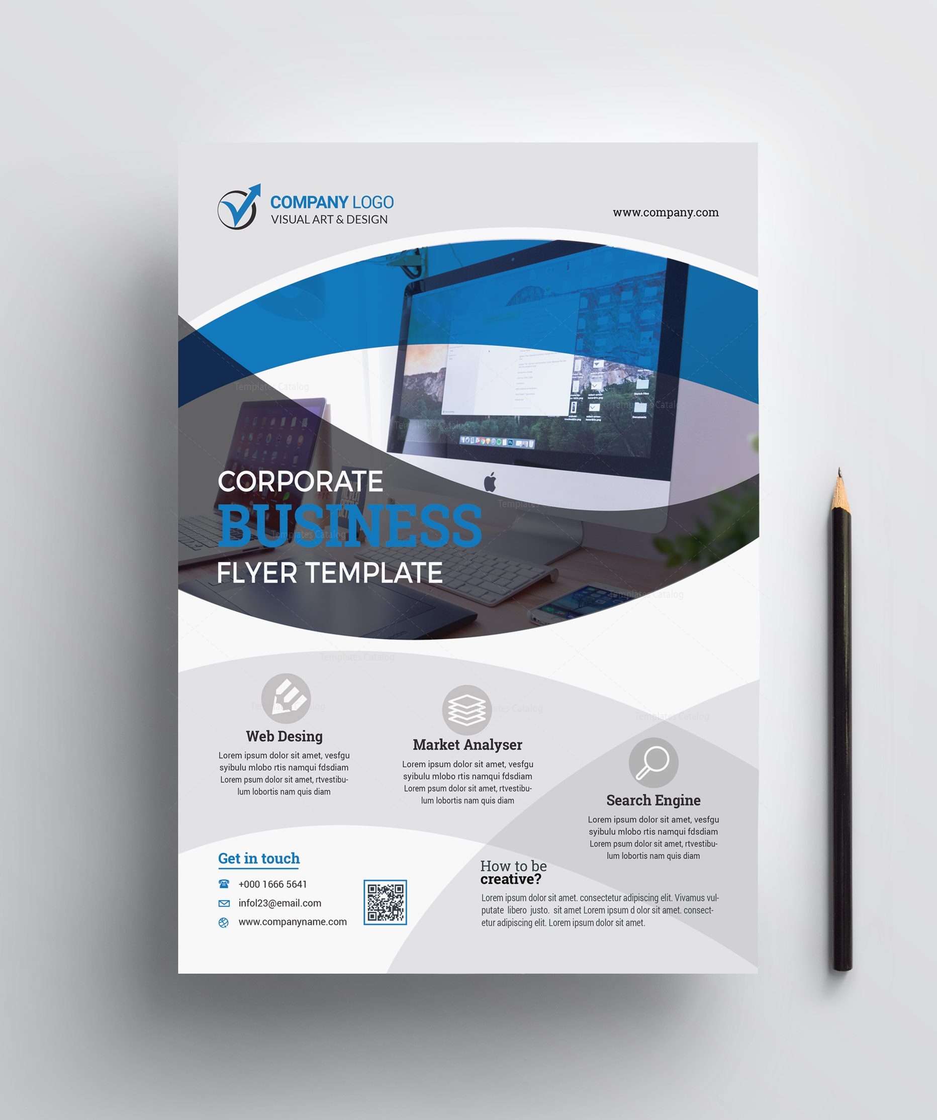 Print Ready Computer Flyer Design - Graphic Templates