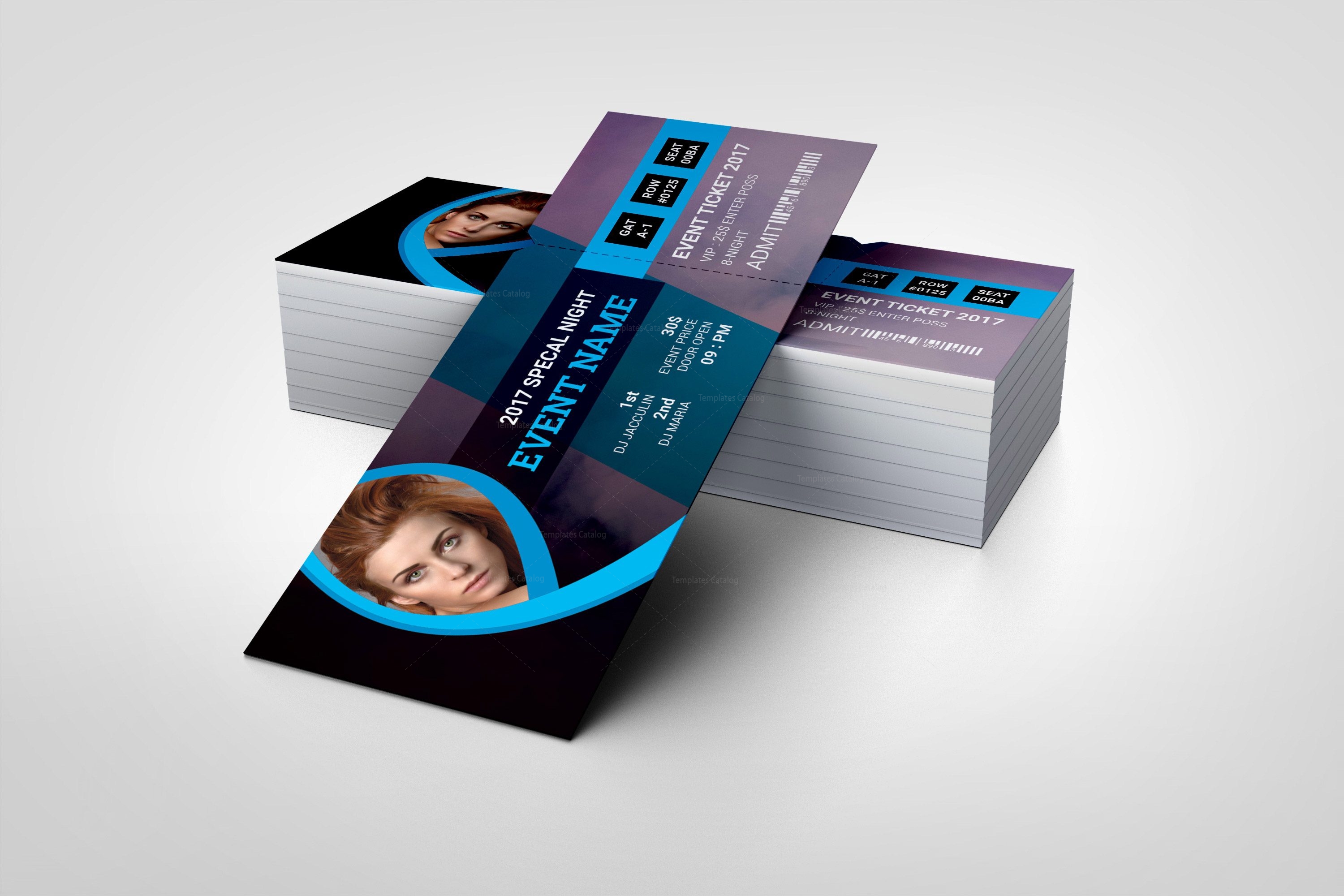 Printable Event Ticket Template - Graphic Templates