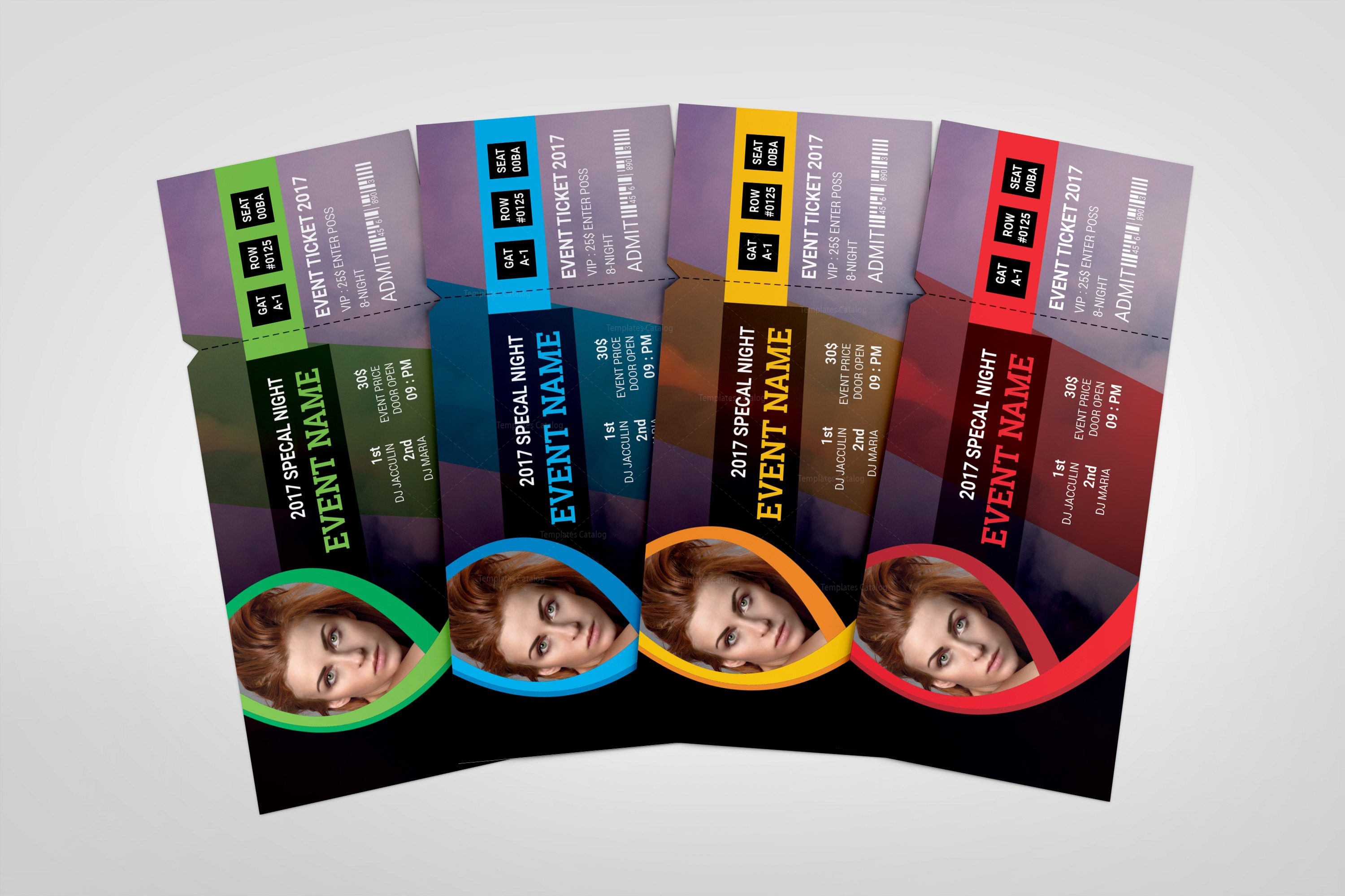 Printable Event Ticket Template - Graphic Templates