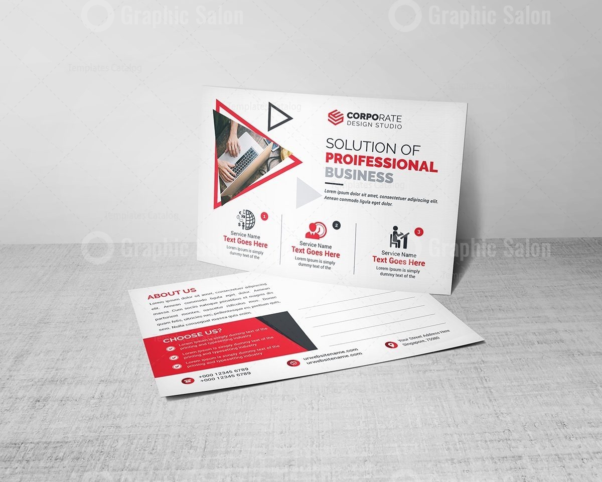 Professional Postcard Template - Graphic Templates