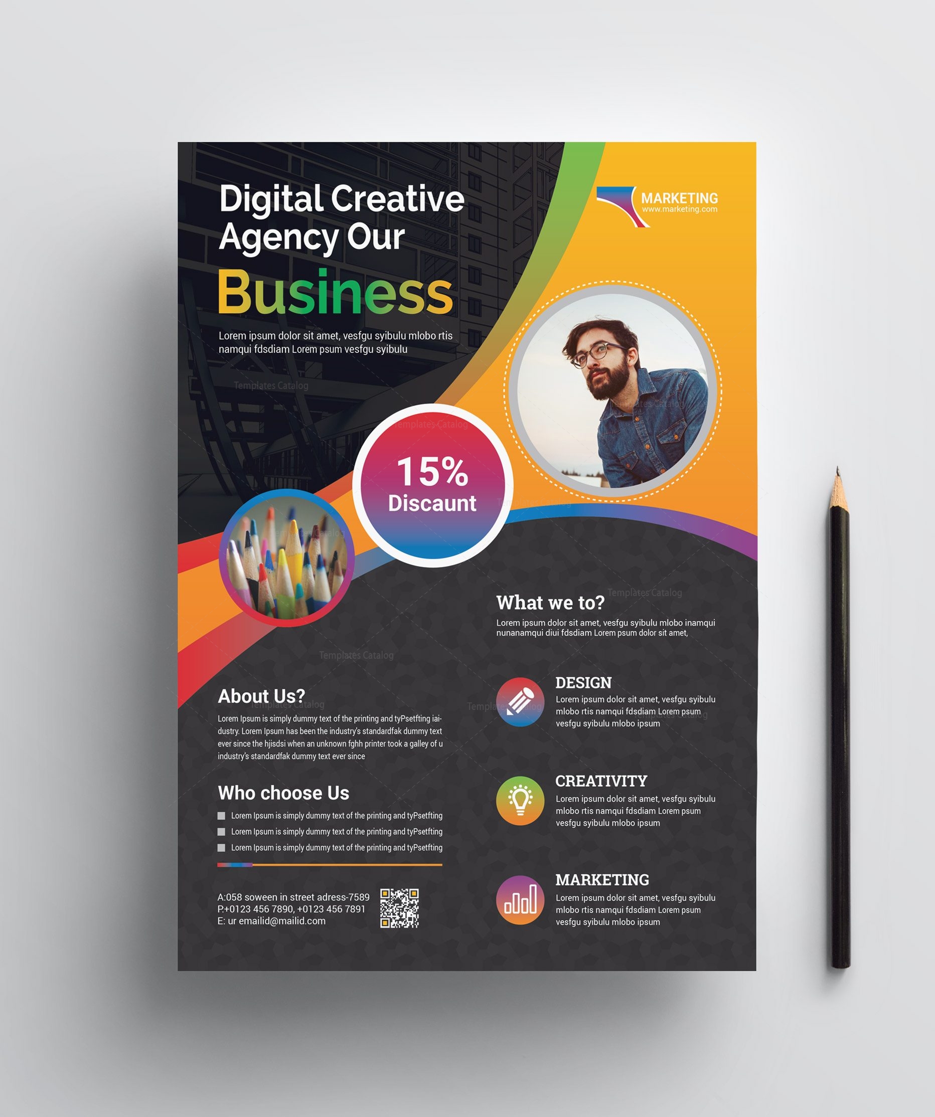 Professional Print Flyer Template - Graphic Templates