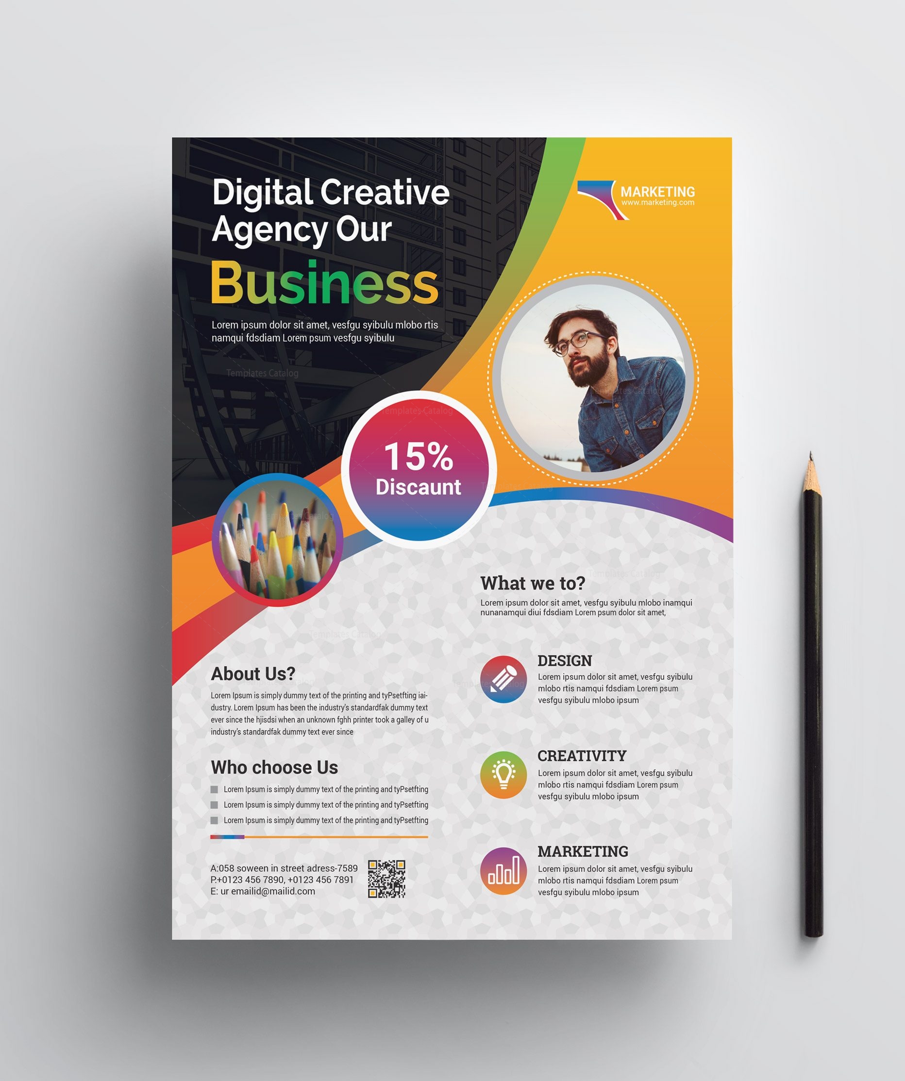 Professional Print Flyer Template - Graphic Templates