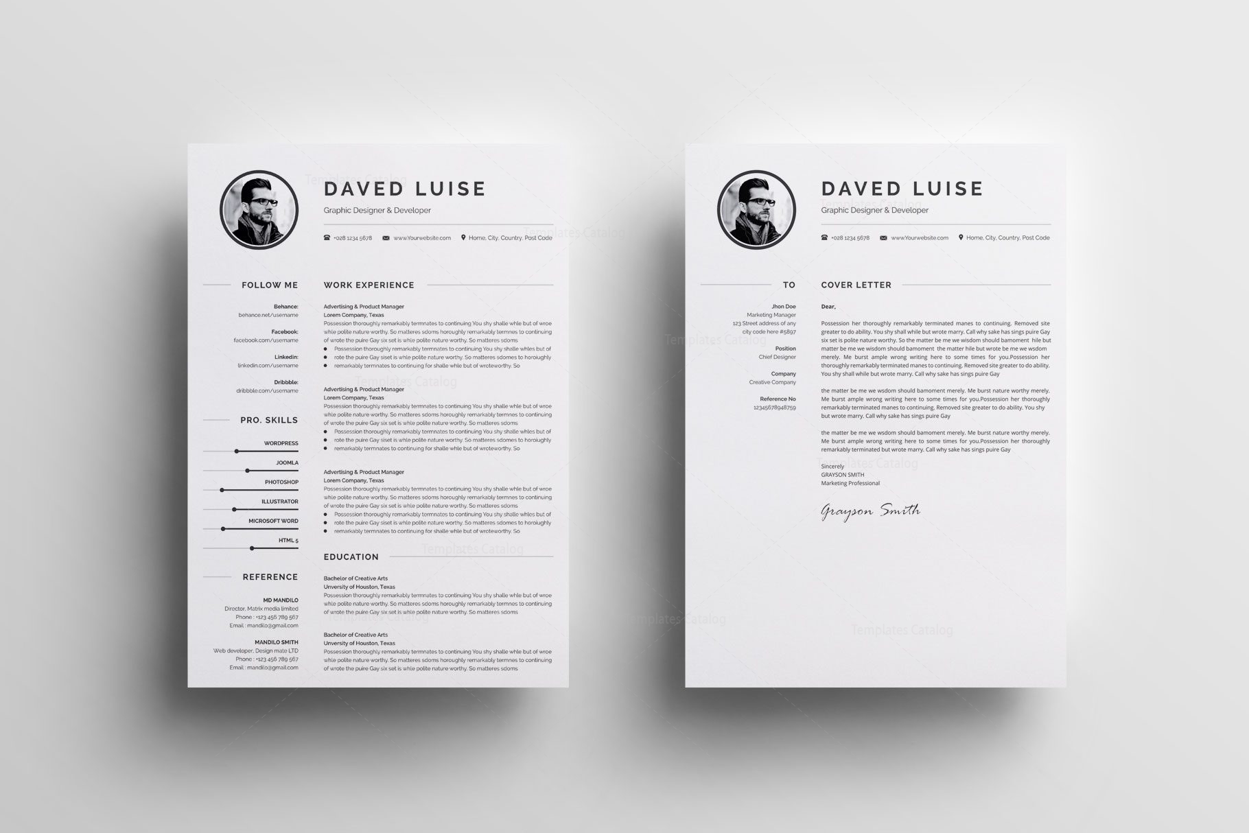 Professional Resume Design - Graphic Templates