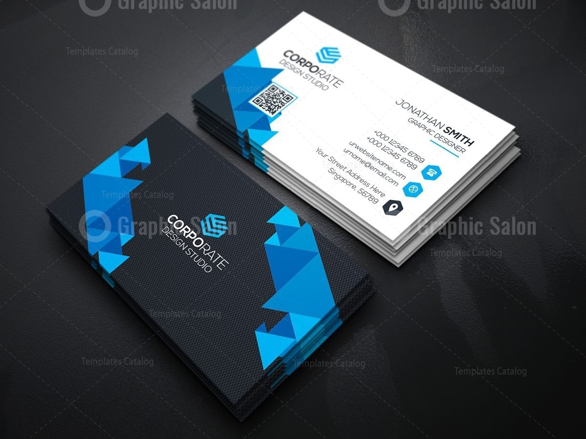 Professional Technology Business Card with Modern Design - Graphic ... Professional Technology Business Card with Modern Design - Graphic ...