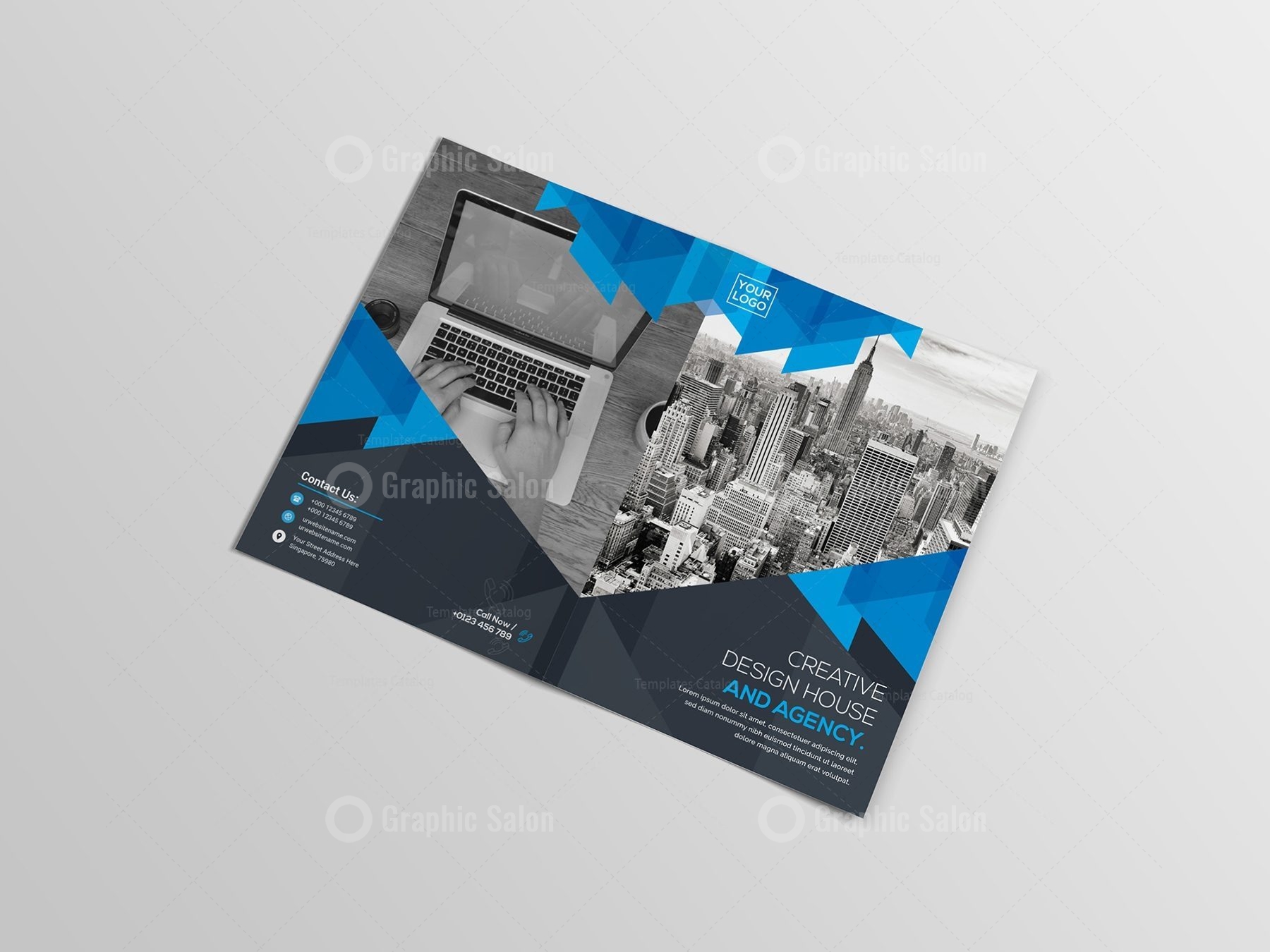 PSD Bifold Brochure Template - Graphic Templates