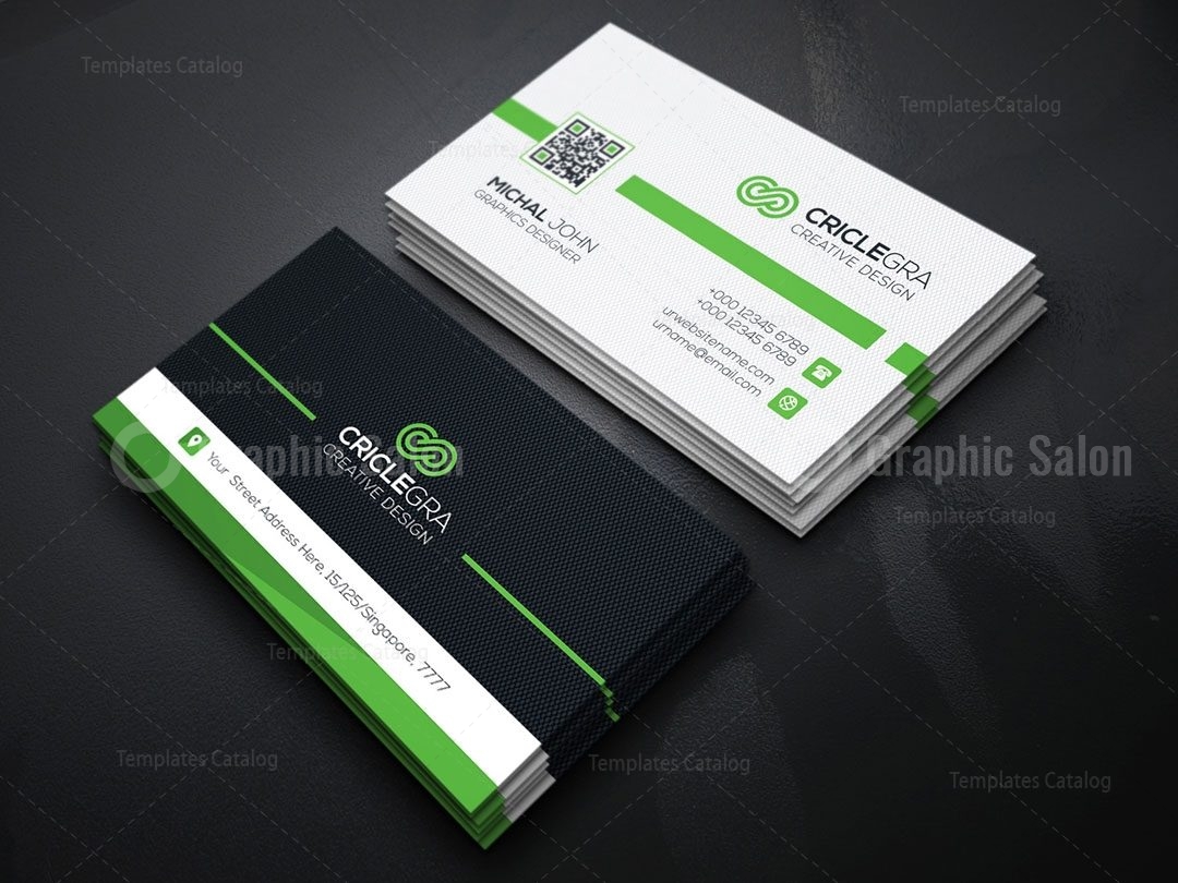 QR Code Business Card Template - Graphic Templates