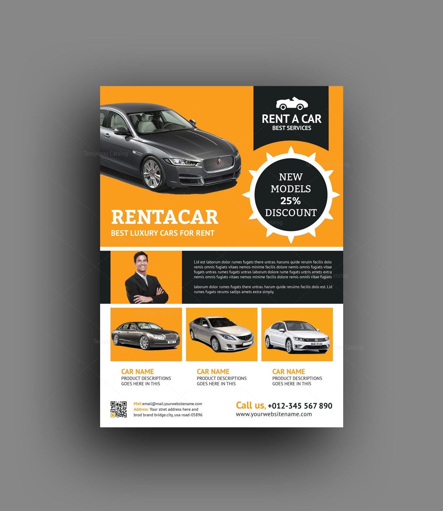 Rent a Car Flyer Design Template - Graphic Templates Rent a Car Flyer Design Template - Graphic Templates