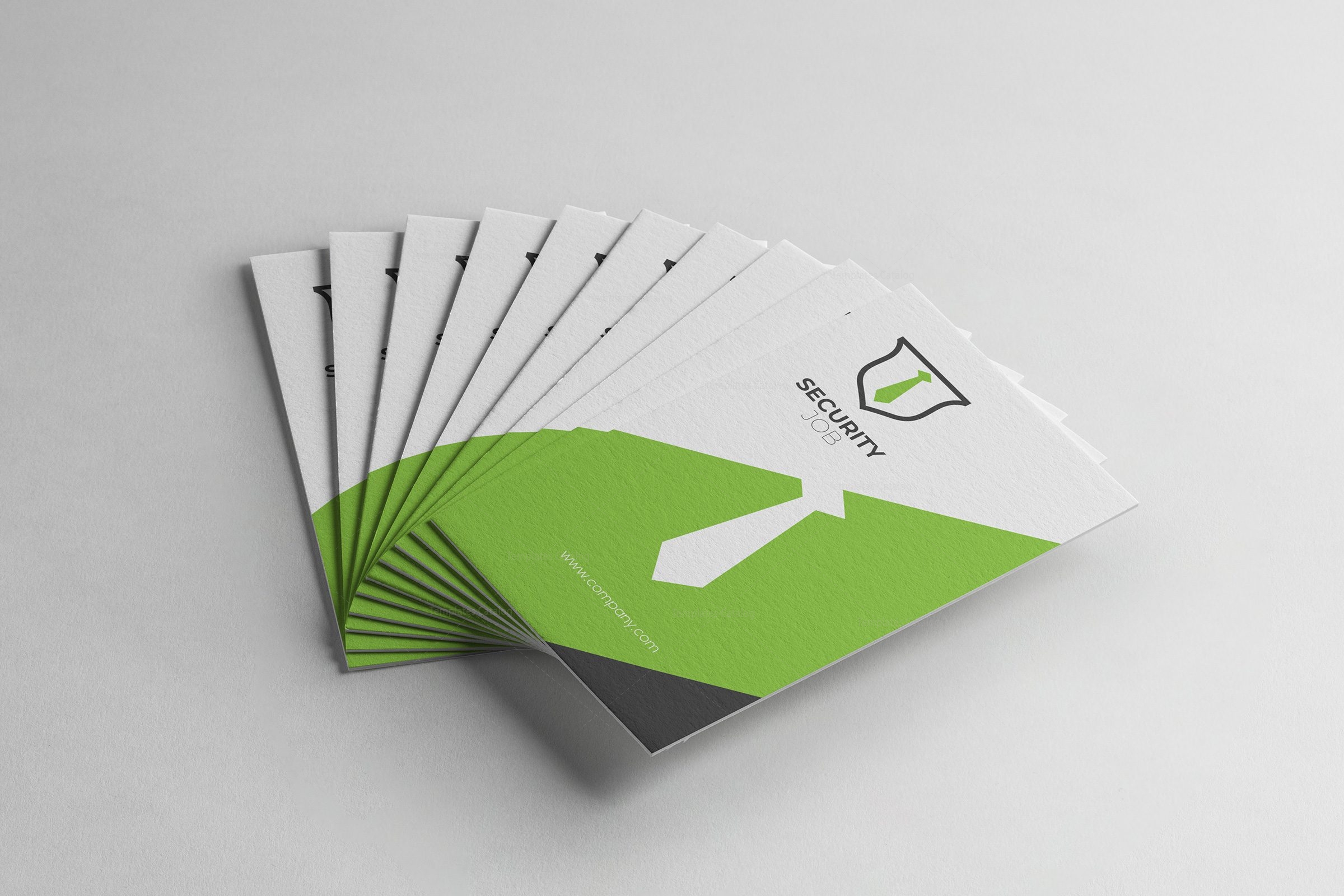 Security Vertical Business Card Design Template - Graphic Templates