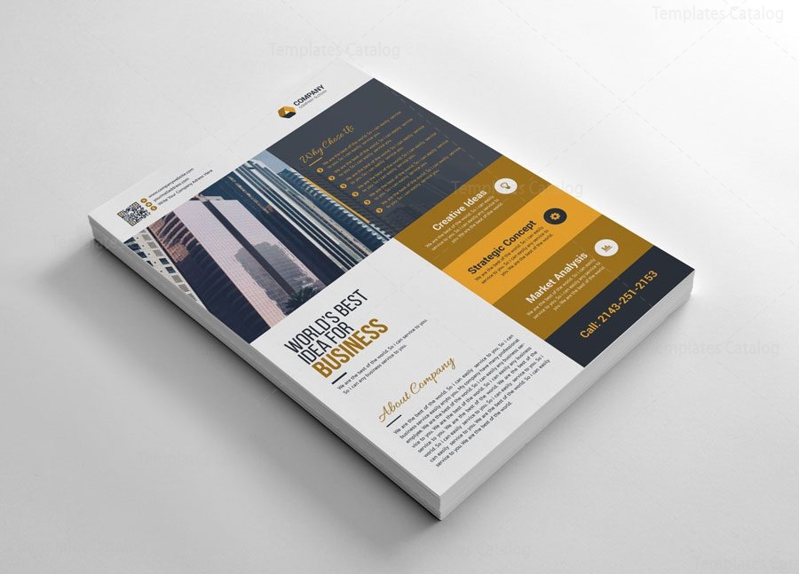 Simple Company Flyers Design - Graphic Templates