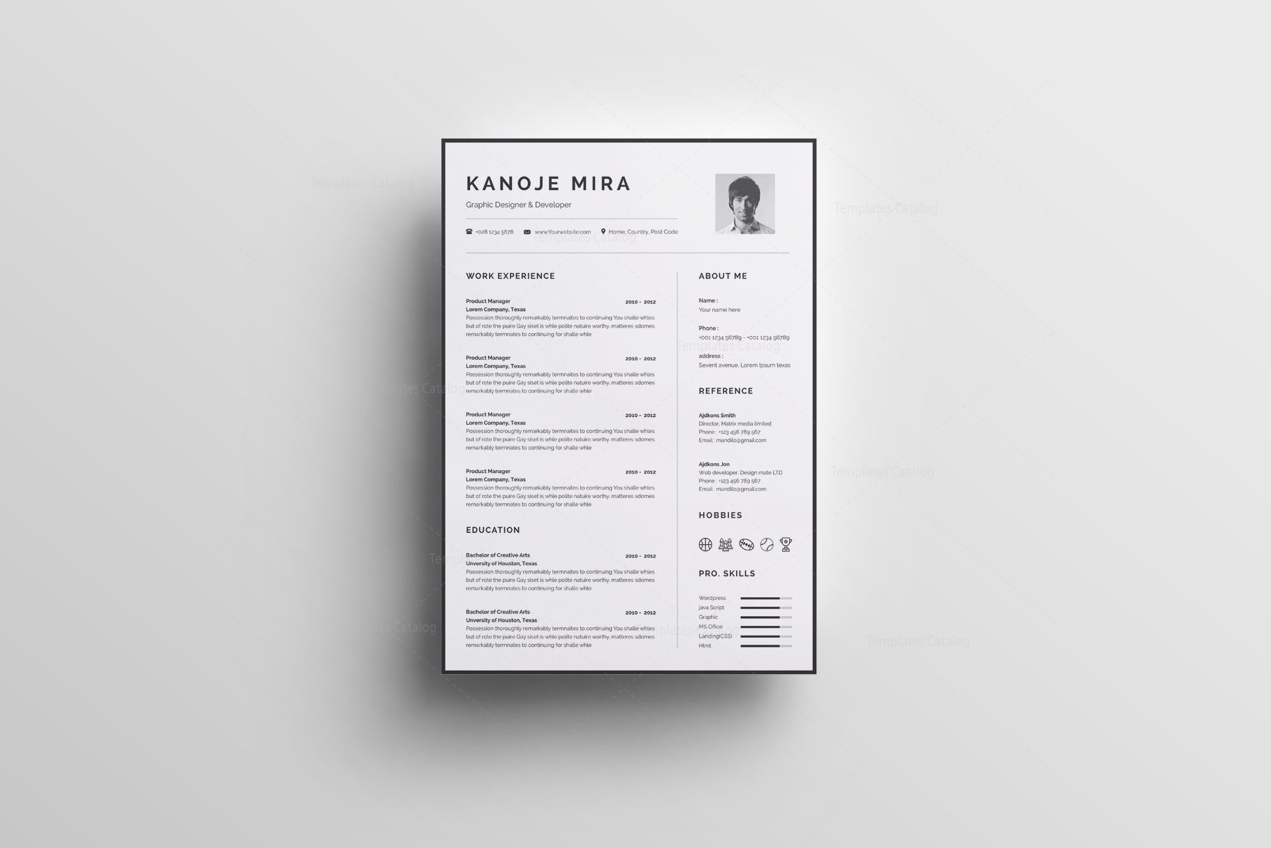 Simple Resume Design Templates - Graphic Templates
