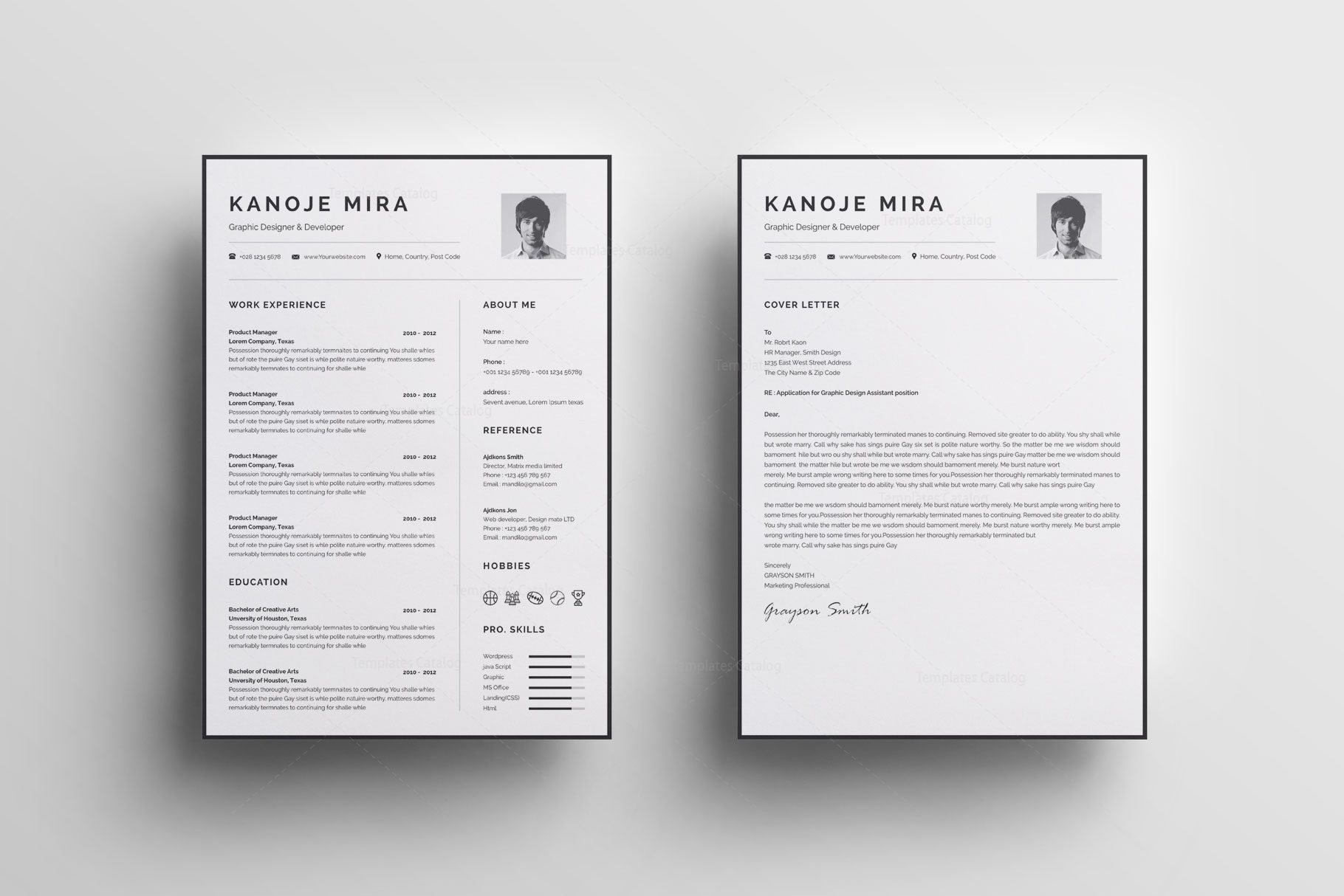 Simple Resume Design Templates - Graphic Templates