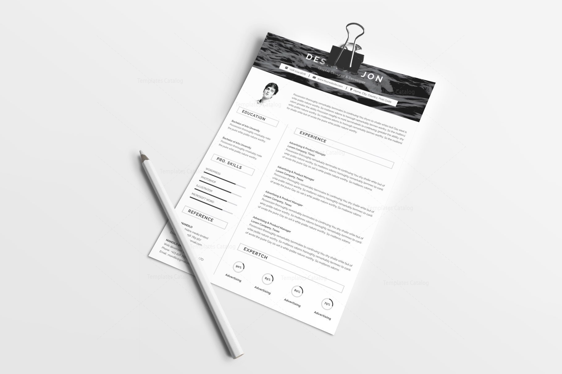 Simple Resume Design - Graphic Templates