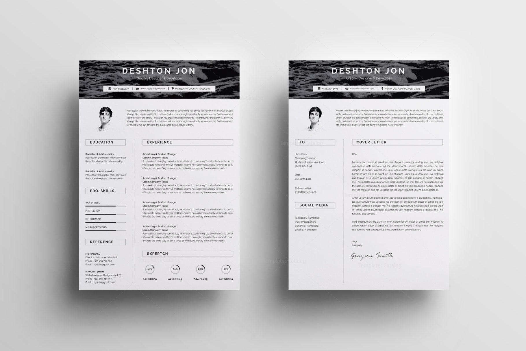 Simple Resume Design - Graphic Templates