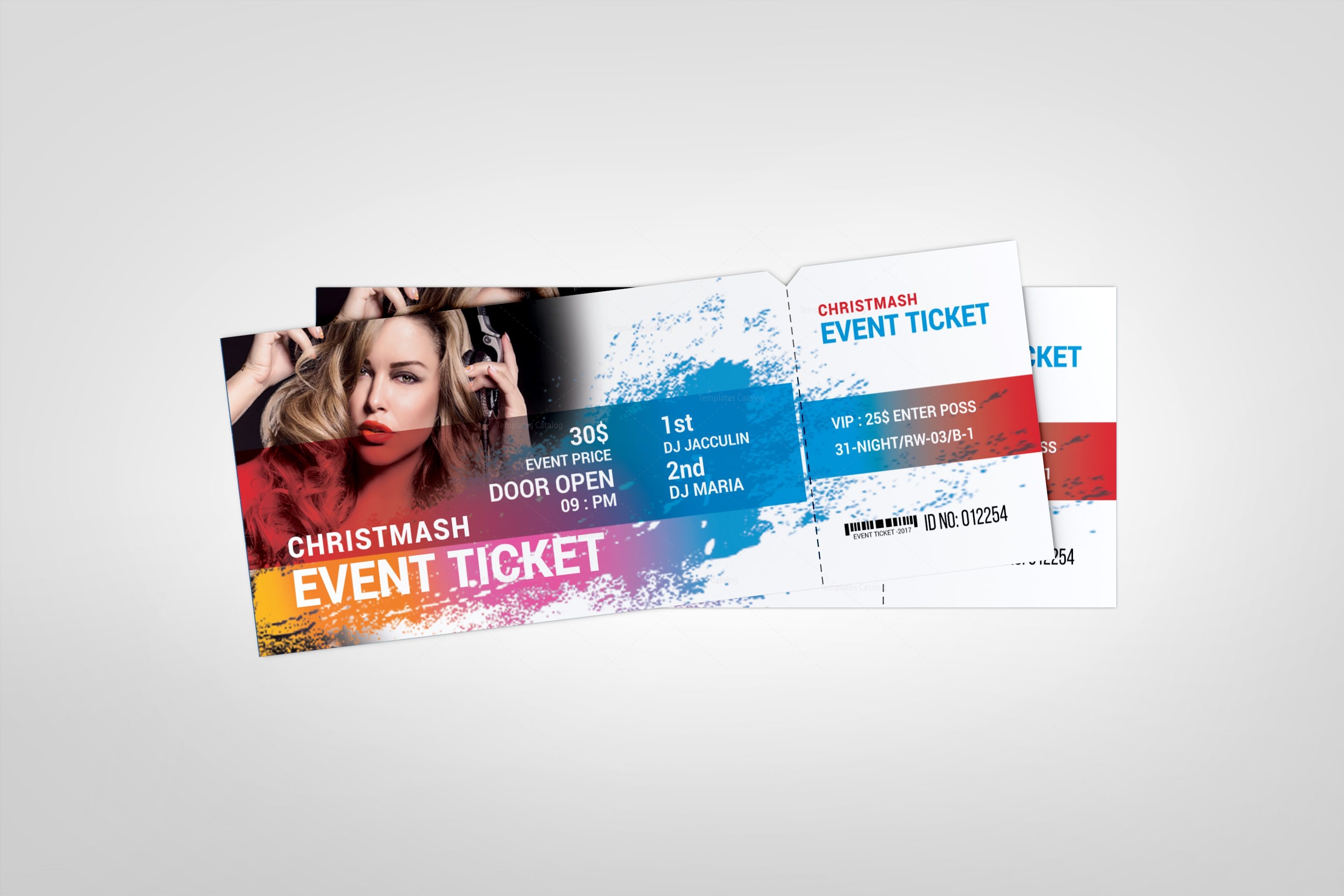 Sleek Event Ticket Design Template - Graphic Templates