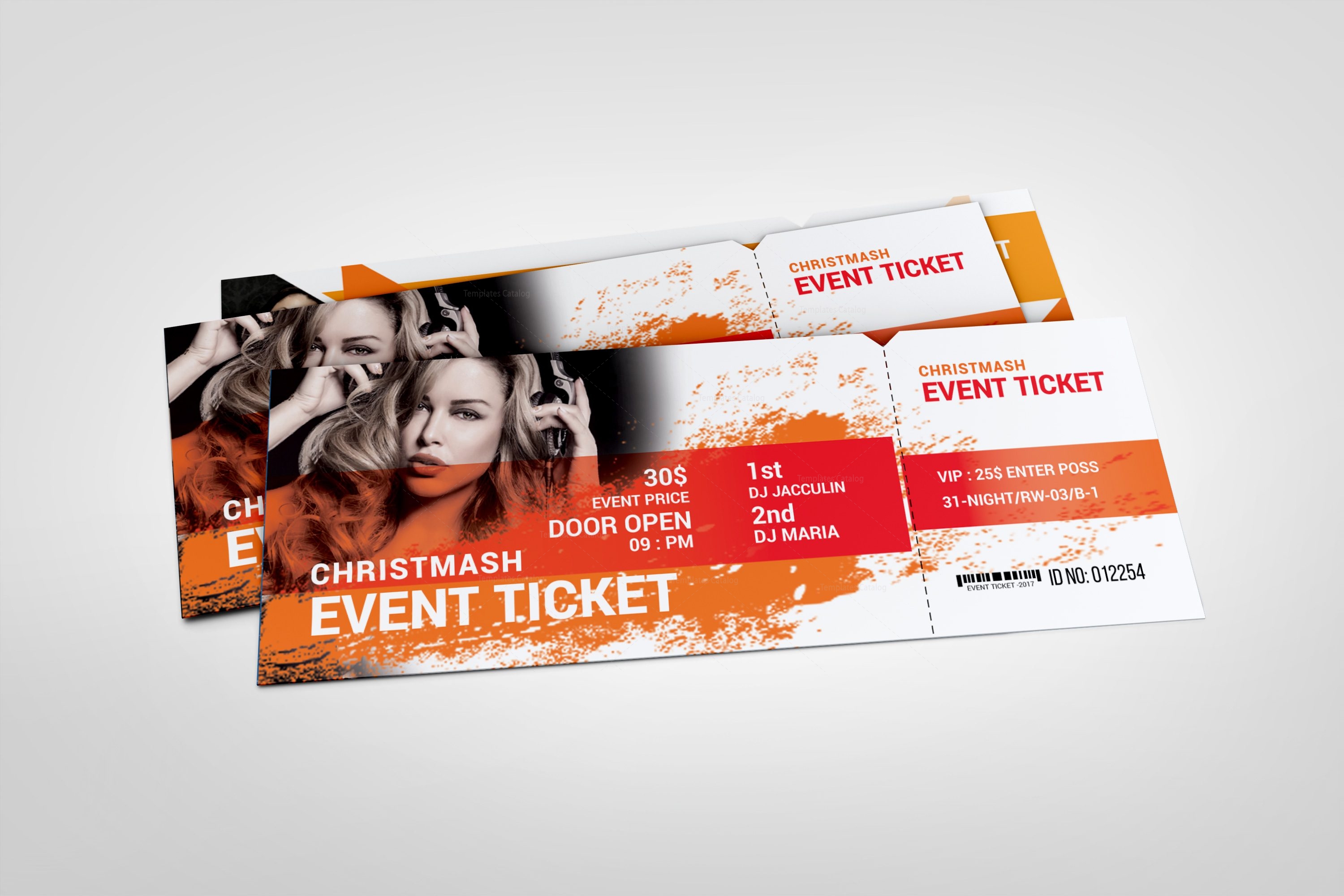 Sleek Event Ticket Design Template - Graphic Templates