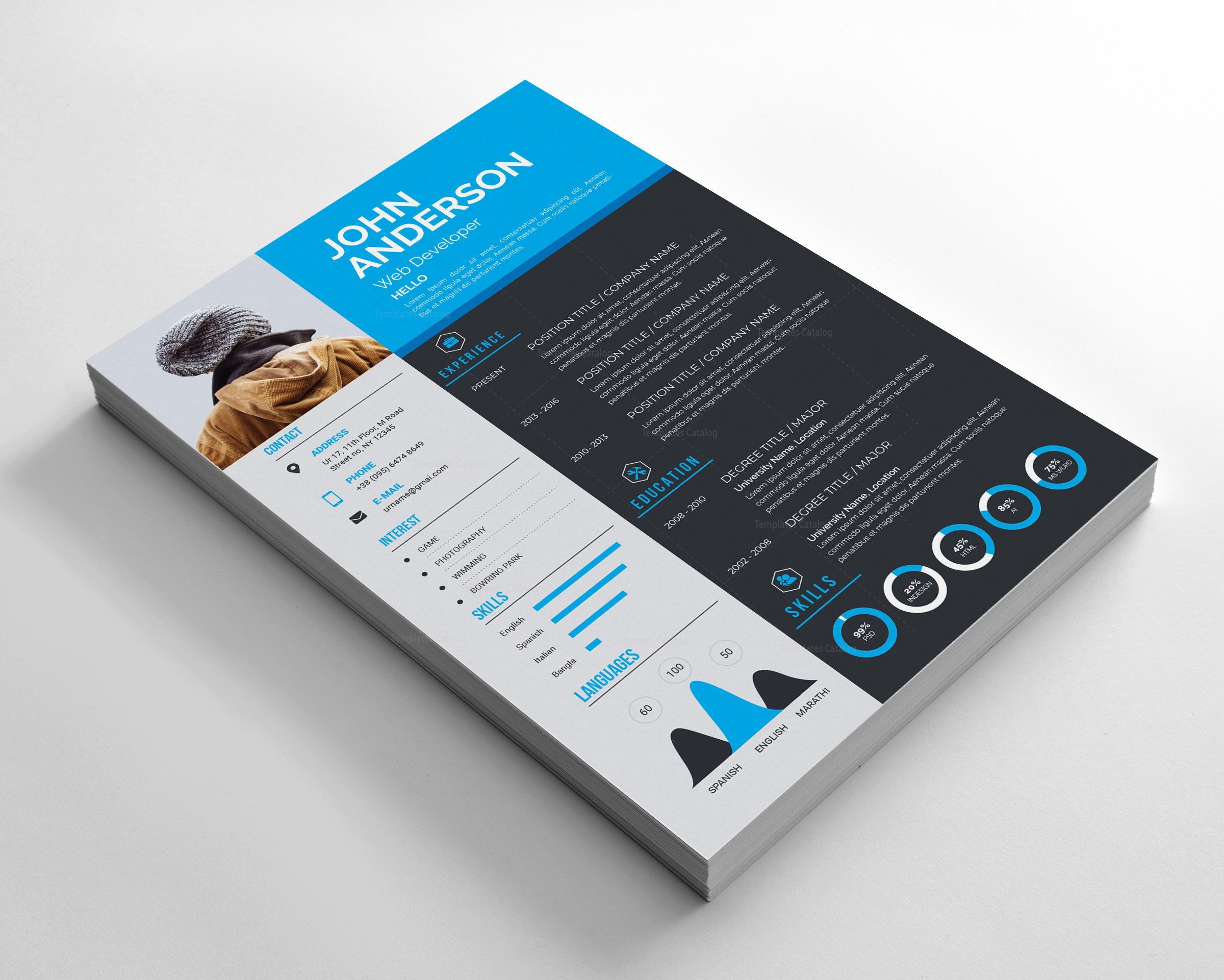 Sleek Resume Design - Graphic Templates
