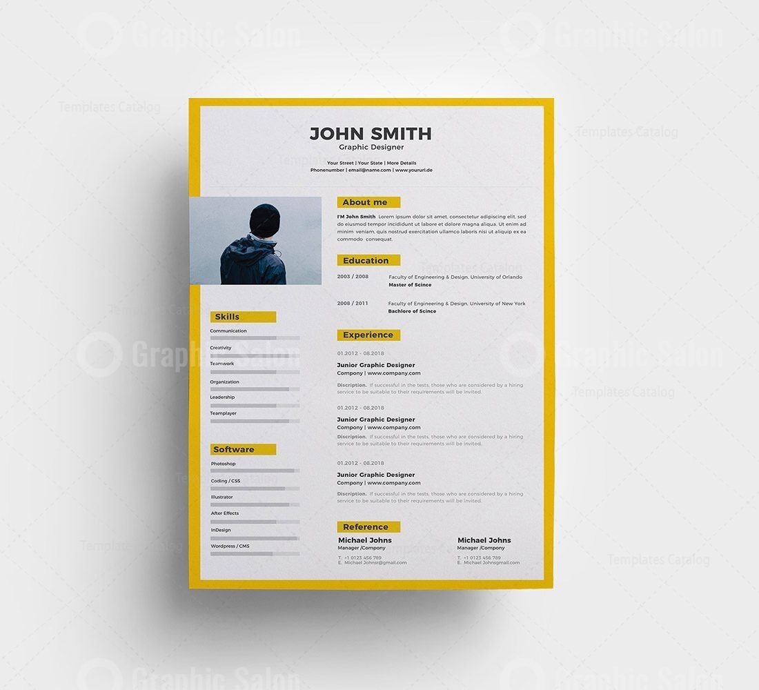 Sleek Resume Template - Graphic Templates