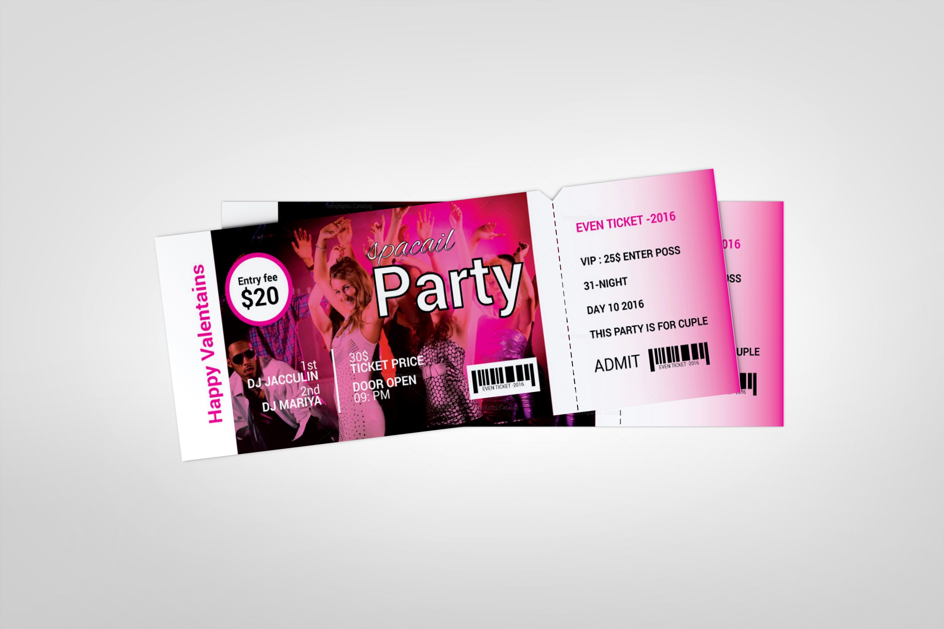 Special Party Event Ticket Design Template - Graphic Templates
