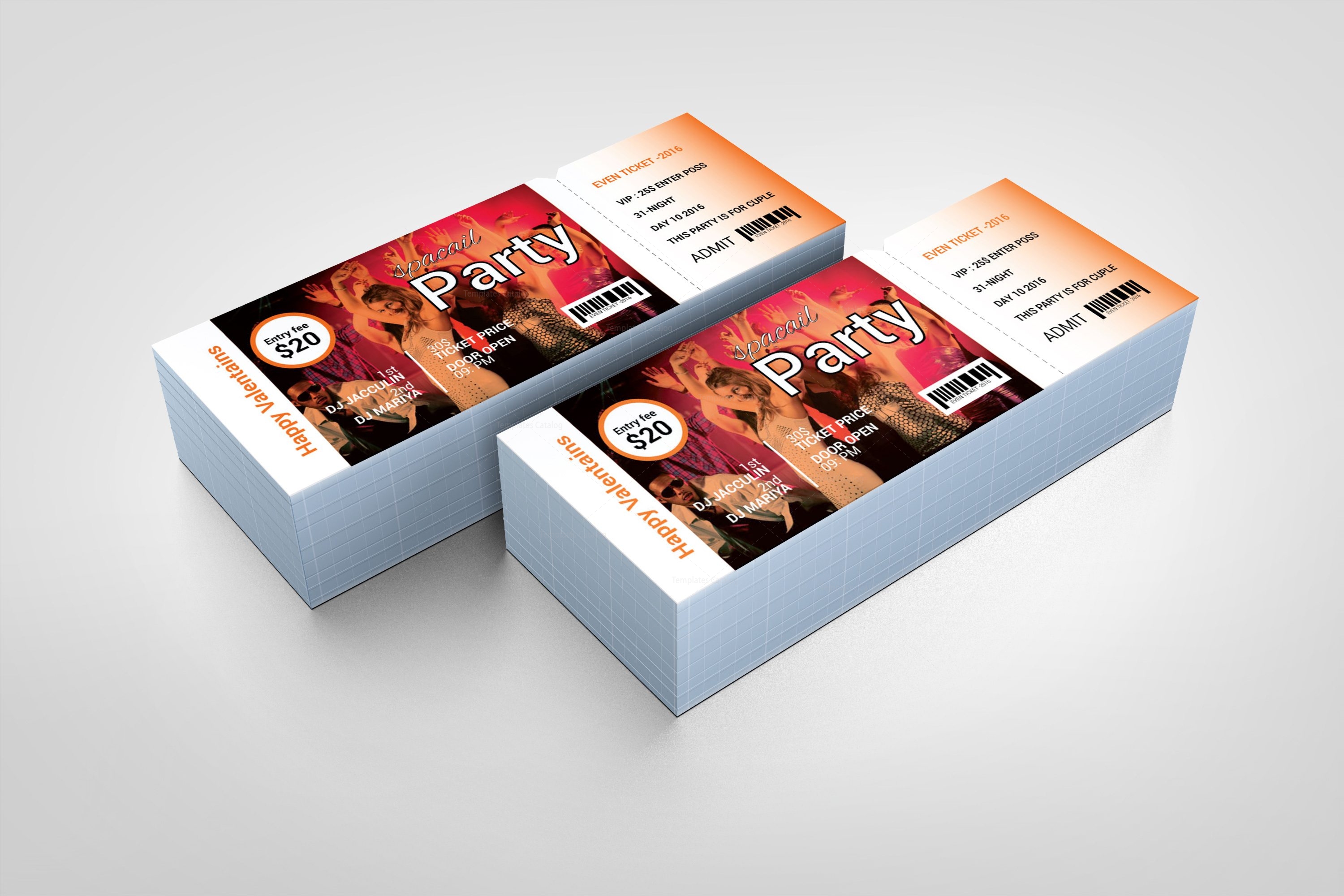 Special Party Event Ticket Design Template - Graphic Templates