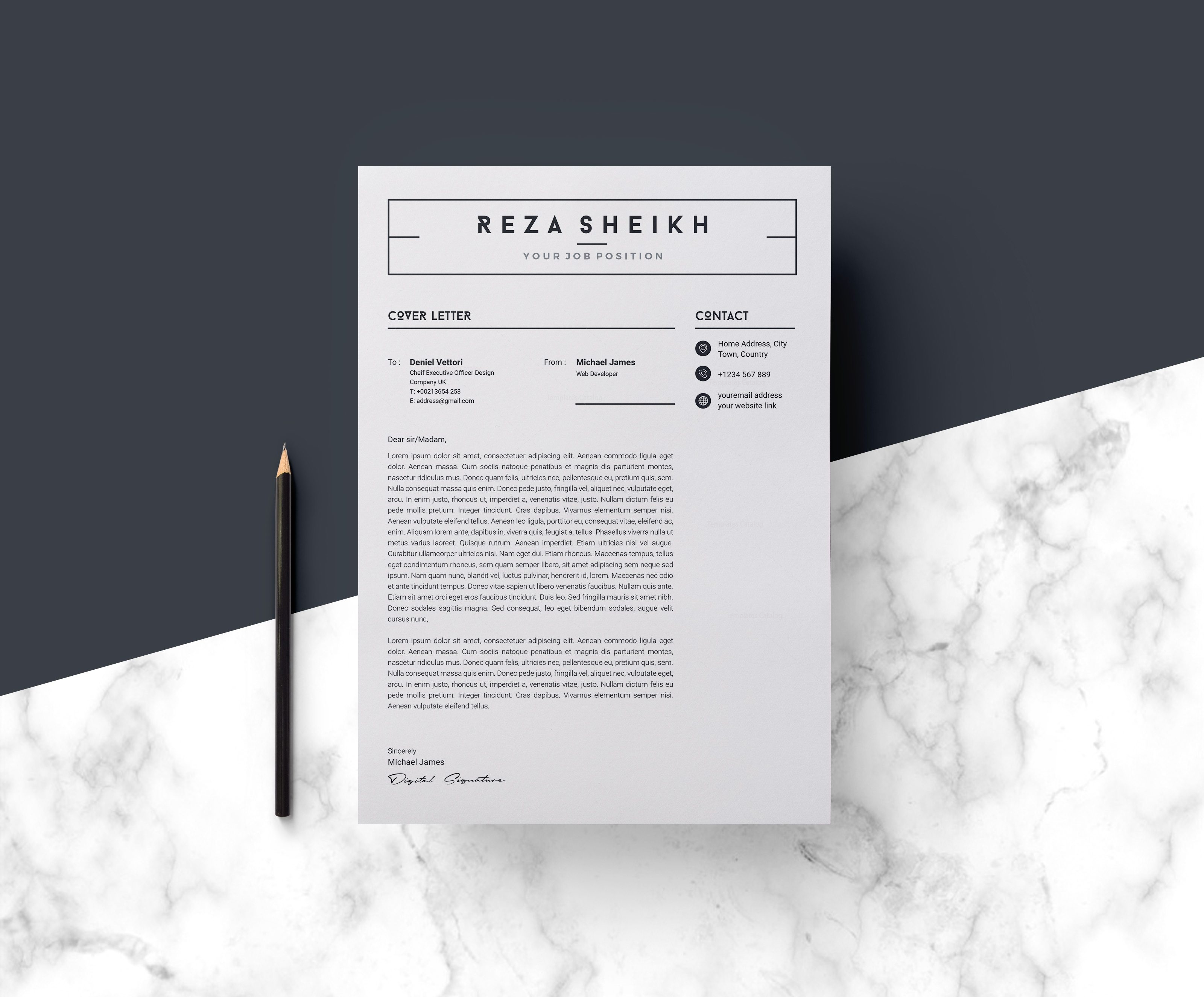Standard Resume Design - Graphic Templates