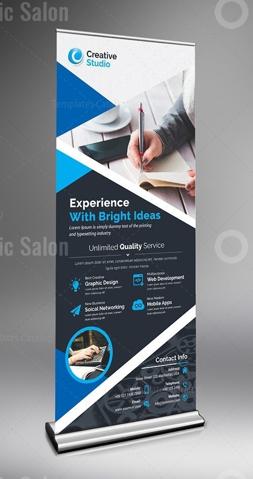 Store Roll Up Banner Template - Graphic Templates