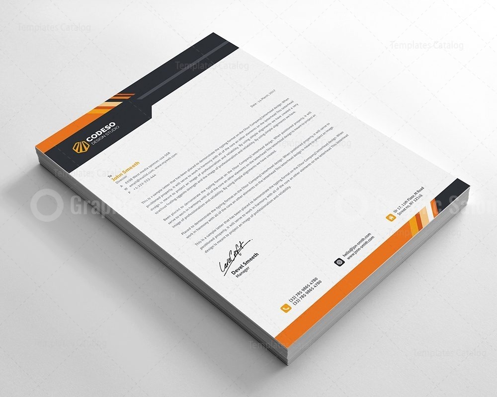 Stylish Business Letterhead - Graphic Templates