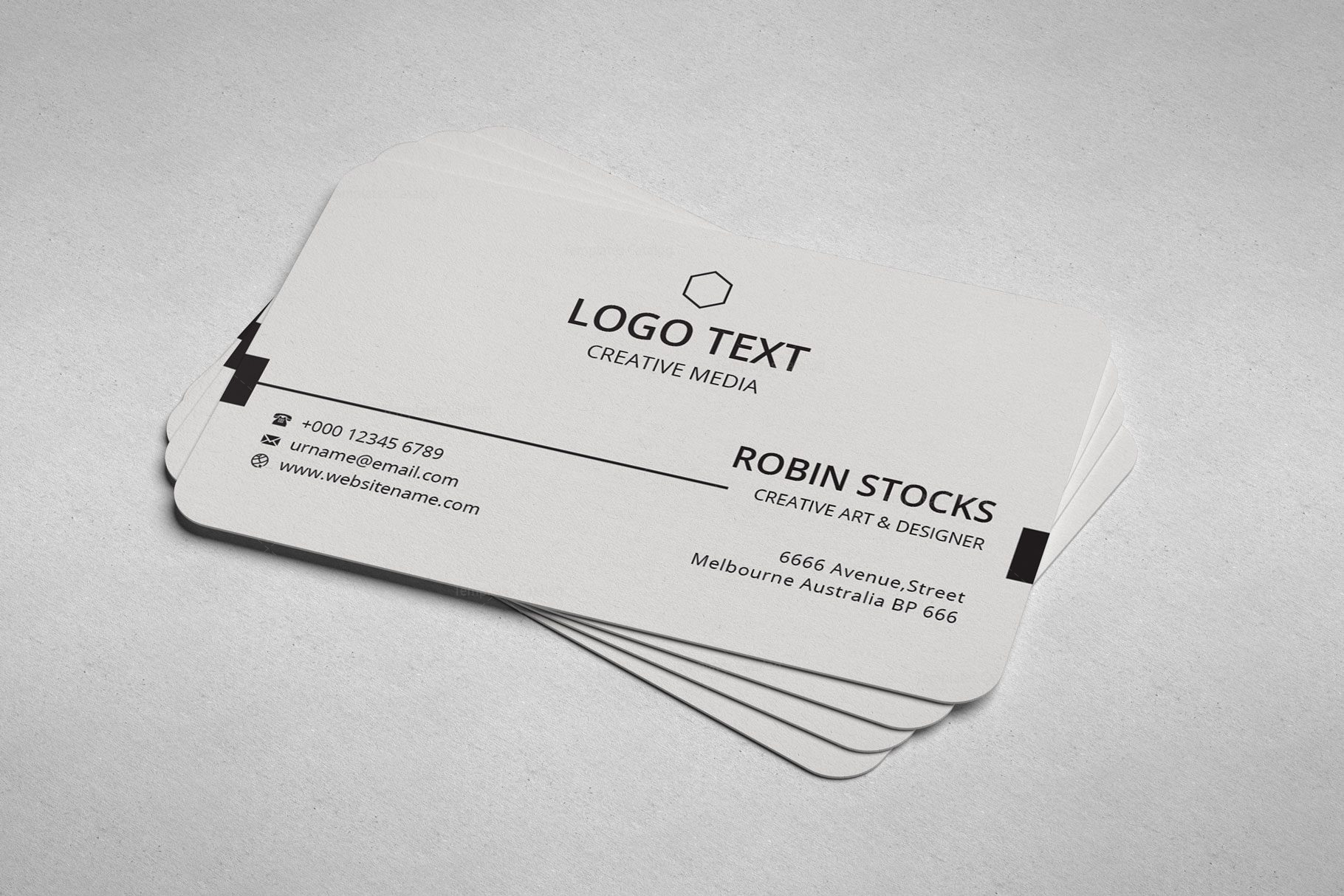 Stylish Hotel Business Card Design - Graphic Templates