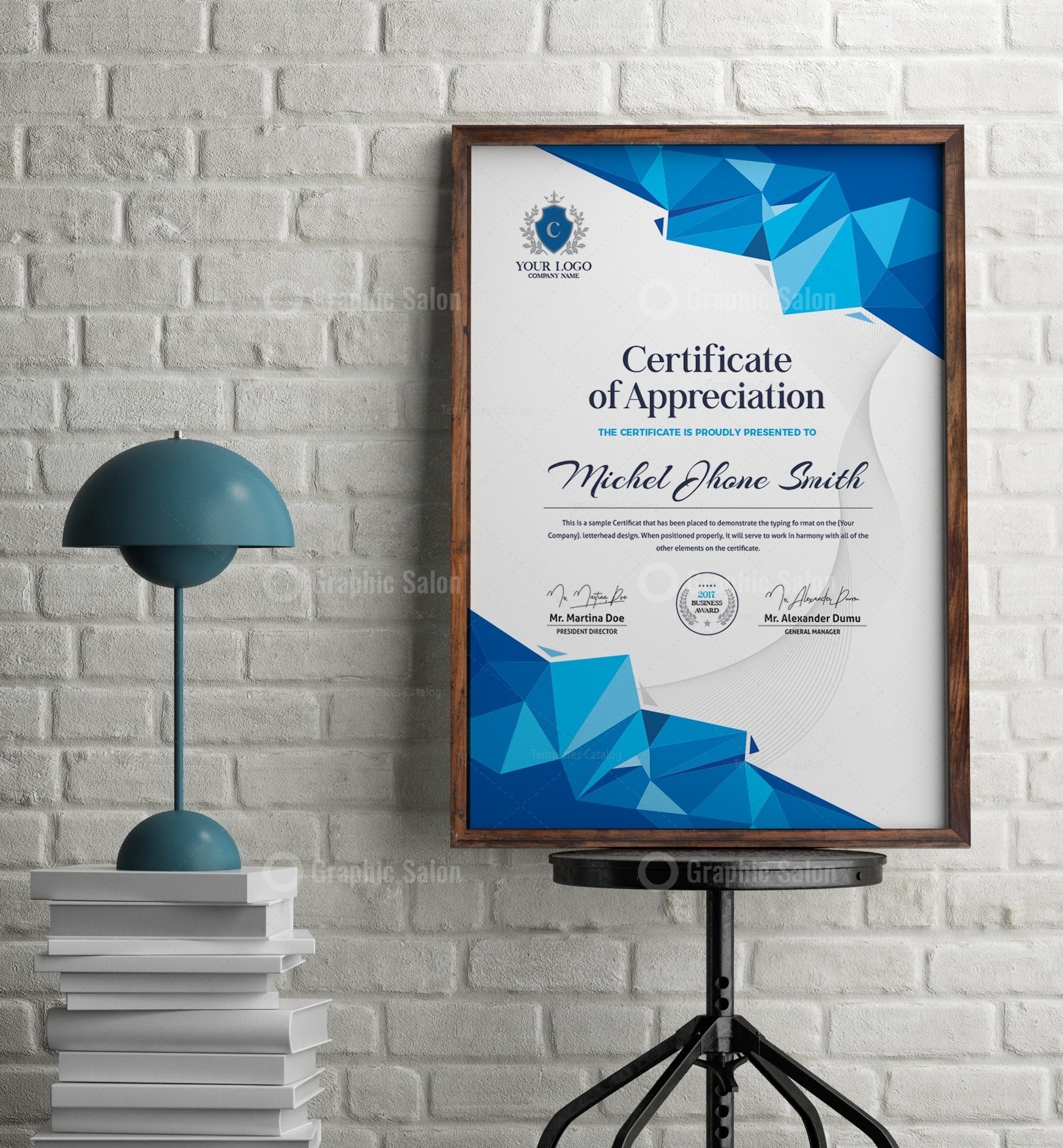 Stylish Portrait Certificate Template - Graphic Templates