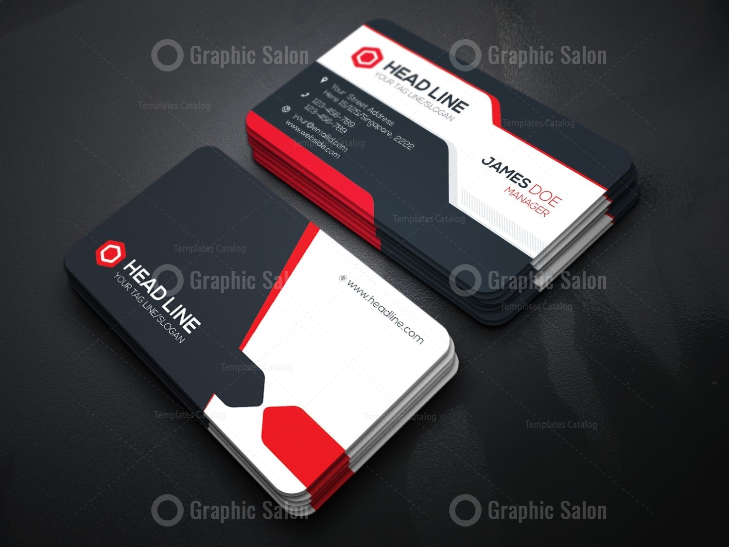 Stylish Visiting Card Template - Graphic Templates