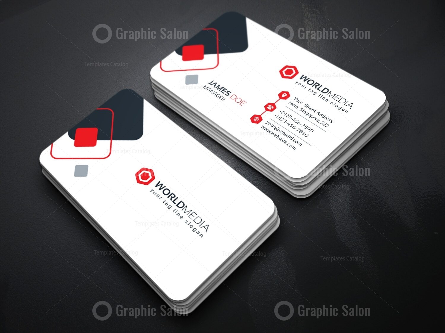 Technology Company Business Card Template - Graphic Templates
