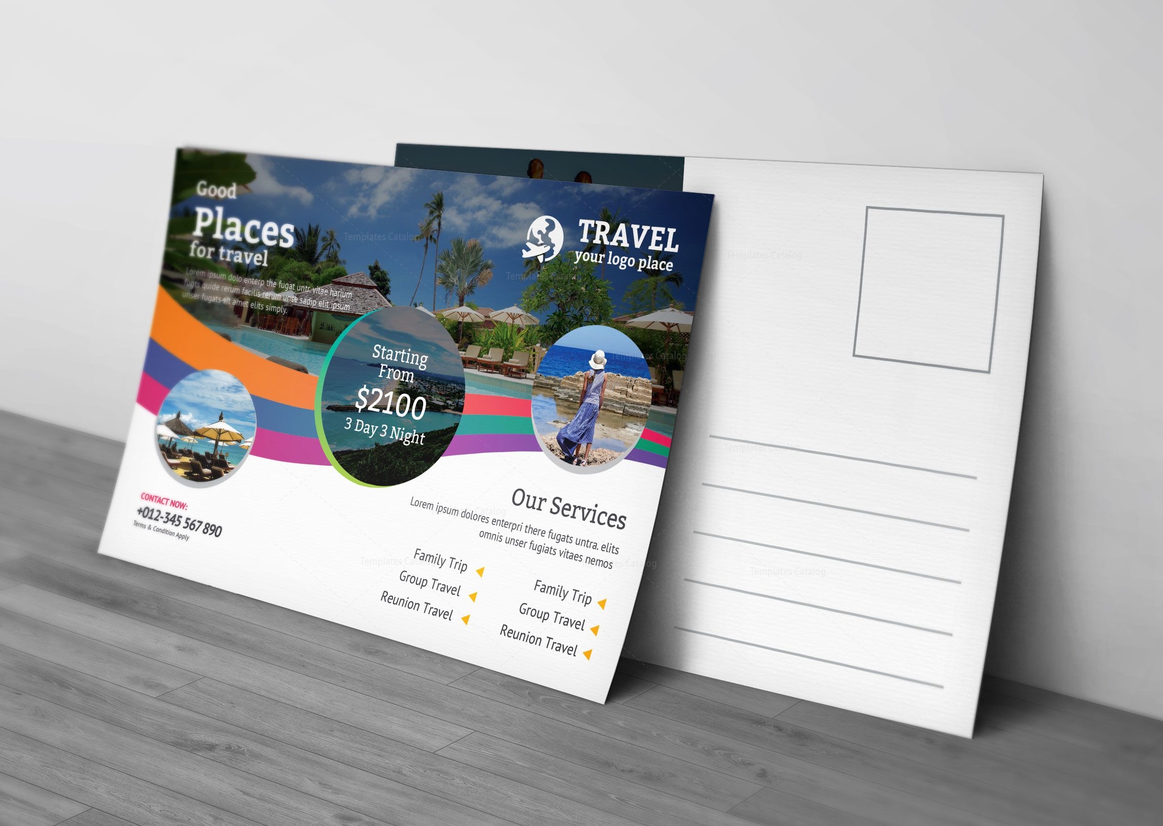 Travel Postcard Design - Graphic Templates