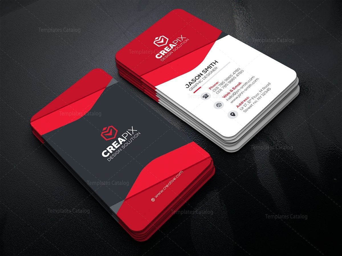 Vertical Business Card - Graphic Templates