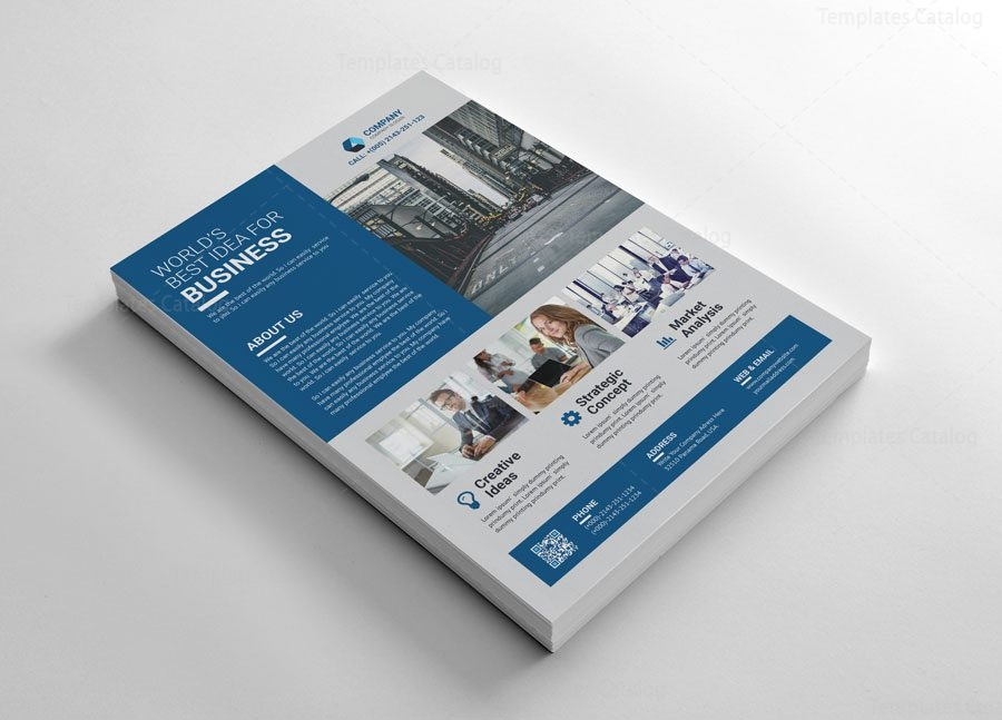 White Corporate Flyers Design - Graphic Templates