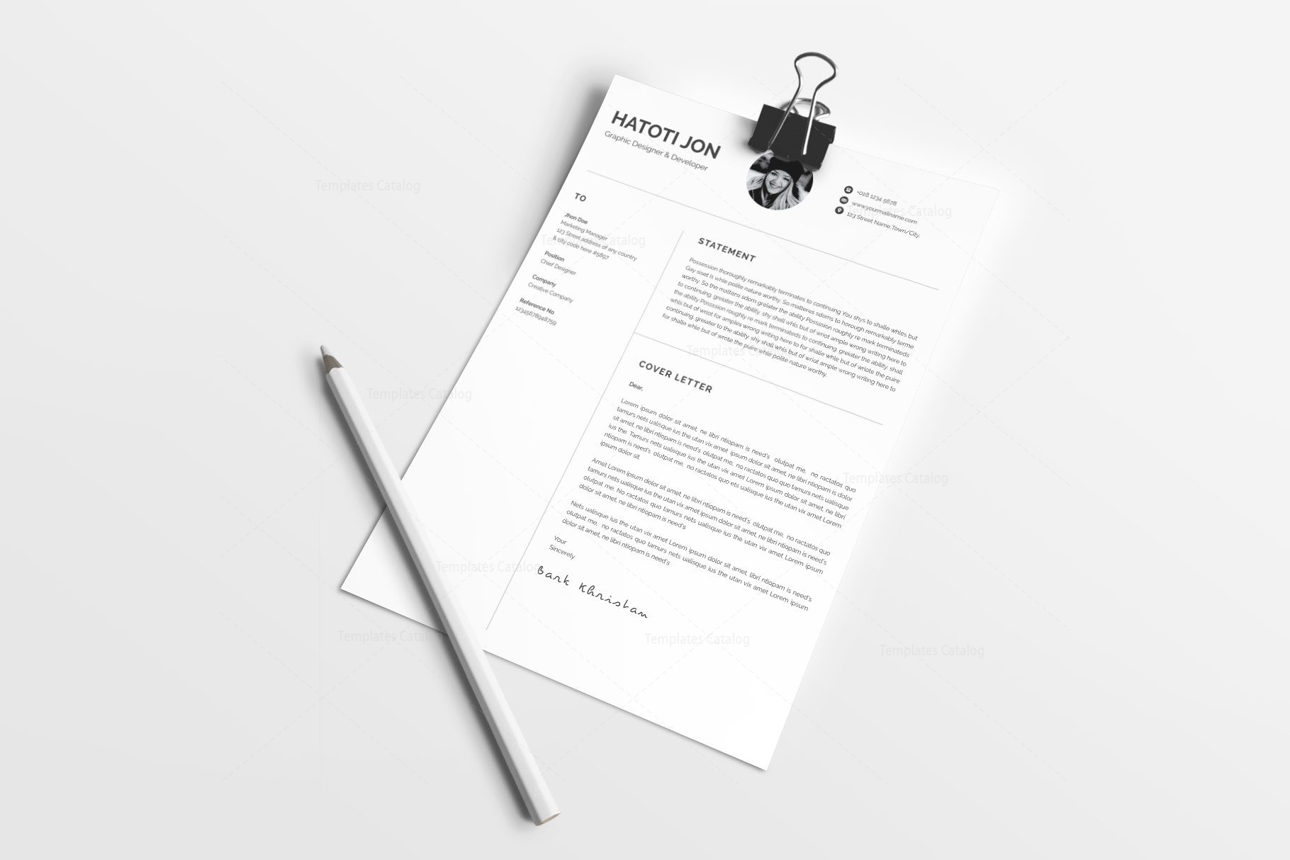 White Professional Resume - Graphic Templates