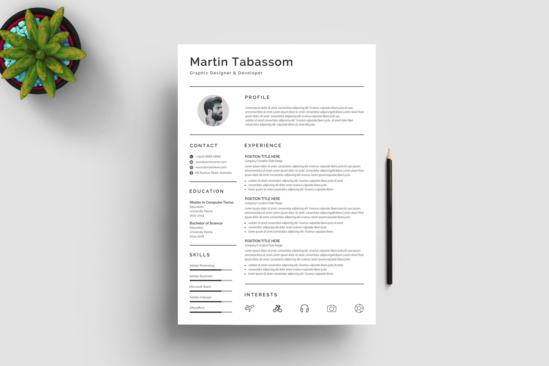 Simple Resume Outline Example